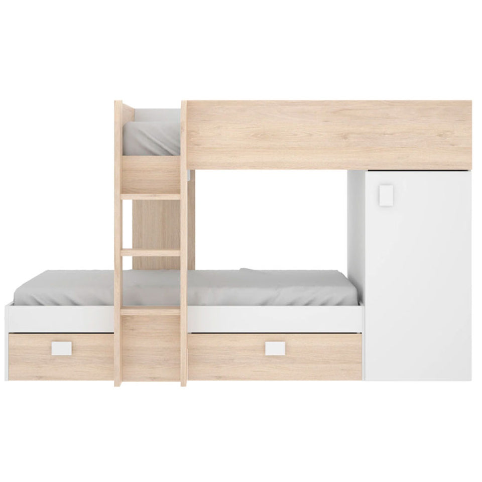 Litera tren Aneko - Color Madera y Blanco – Tugow